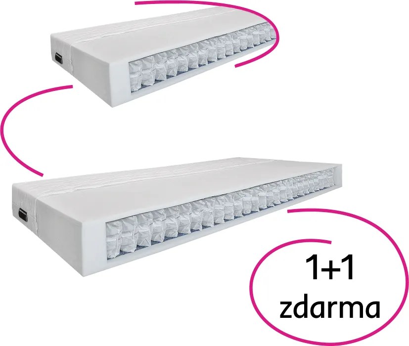 Matrace, set 2 ks, 18 cm, 80x200 cm, TASTI