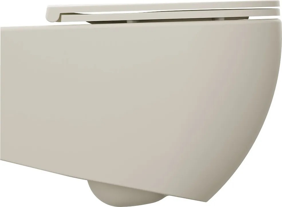 Isvea Isvea, INFINITY závěsná WC mísa, Rimless, 36,5x53cm, Ivory, 10NF02005-2K