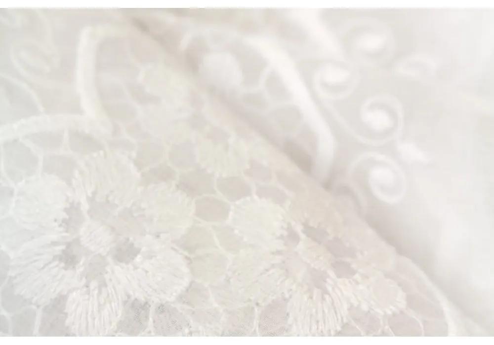 Bílá záclona 150x60 cm Channel – Mendola Fabrics