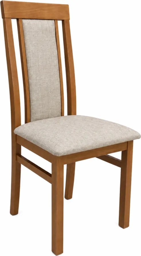 Vystavený set 2 jídelních židlí QUEEN LUX – buk / světlé čalounění