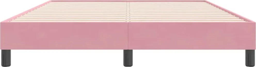 Postel Box Spring bez matrace růžová 160x220 cm samet 3315884