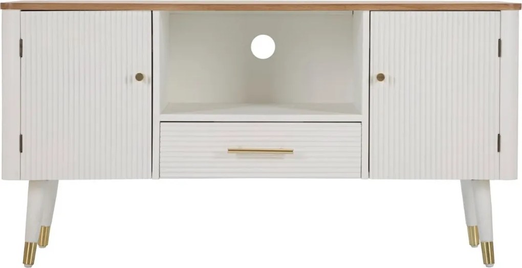 Designový TV stolek Gerlinde 117 cm bílý