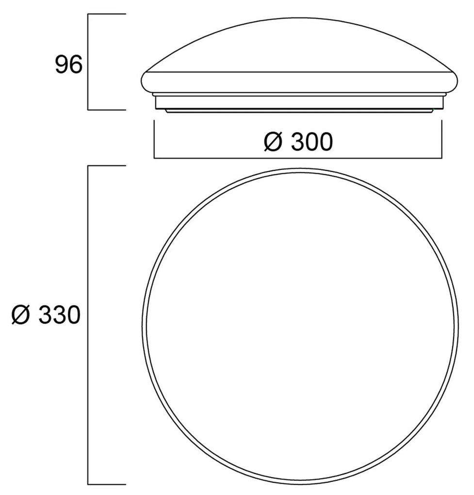 Stropní svítidlo LED Sylvania Start Surface, Ø 33 cm