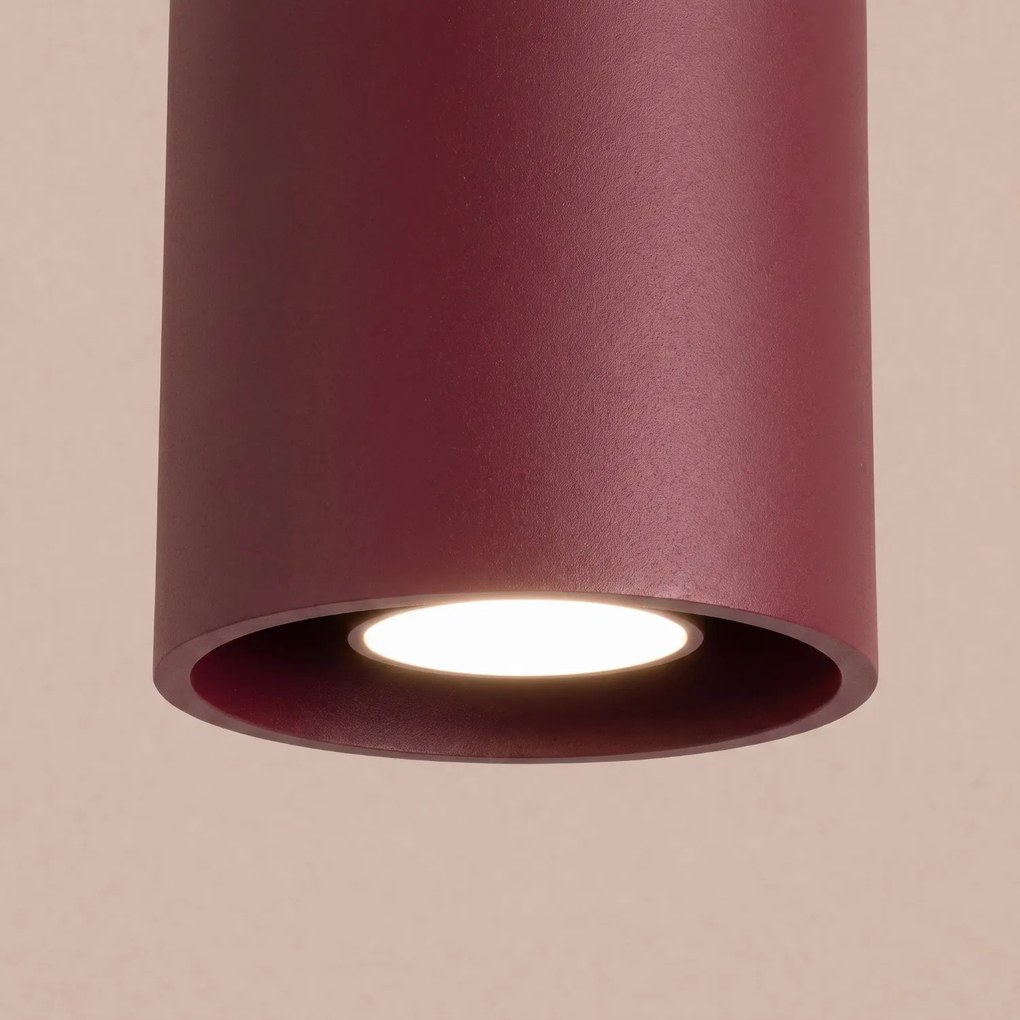 Sollux Lighting Stropní svítidlo ORBIS 1 bordó