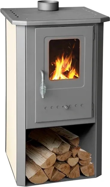 Krbová kamna Thalia Pella, 5,4 kW, 120 mm, béžová