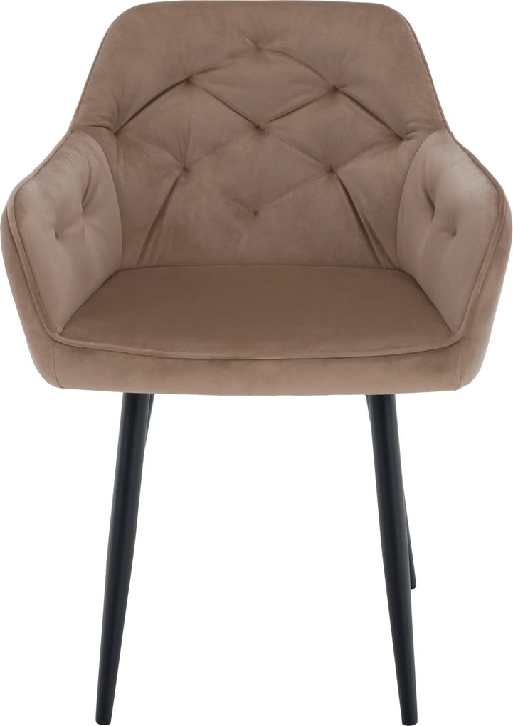 Designové křeslo, světle hnědá Velvet látka, VERIO