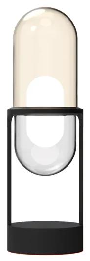Stylová stolní lampa ve tvaru pilule Pille T  Stylová stolní lampa ve tvaru pilule Pille T Sklo: Šampaňské / Šedé