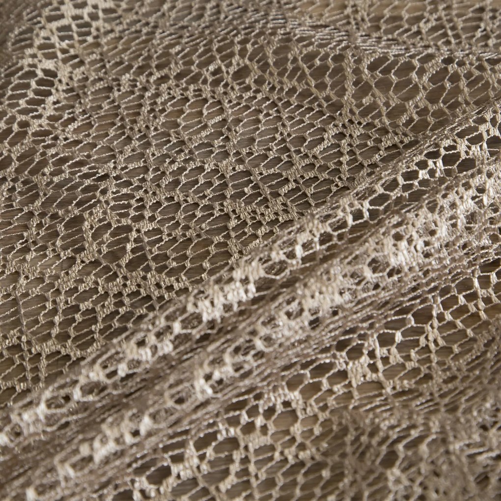ZÁCLONA NA KROUŽCÍCH AMANDA 140X250 CM BÉŽOVÁ
