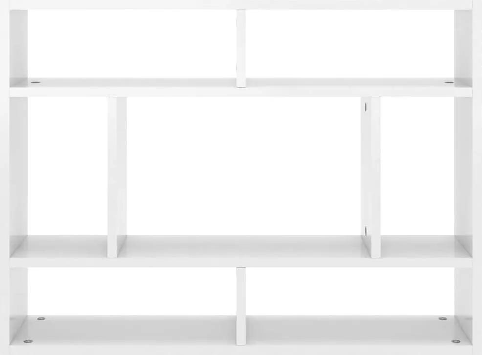 vidaXL Nástěnná police 75 x 16 x 55 cm dřevotříska [803008] Barva: bílá s vysokým leskem