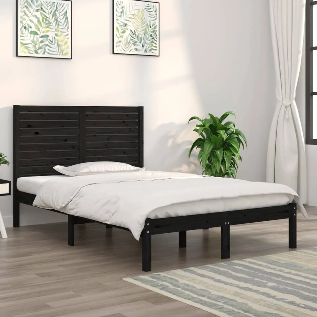 Rám postele bílý masivní dřevo 75 x 190 cm malé jednolůžko