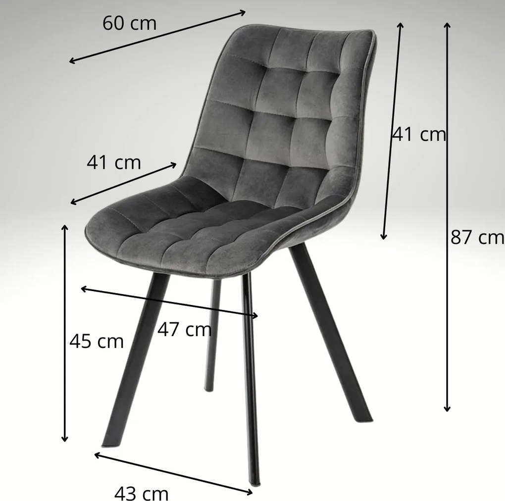 Vikio Jídelní set pro 6 osob 160x90 cm dub noha U šedá židle VJS156-6S-S