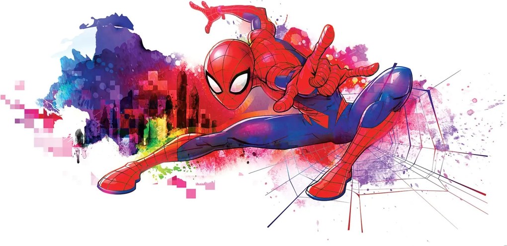 Komar Vliesová fototapeta Spider-Man Graffiti Art 300 x 150 cm