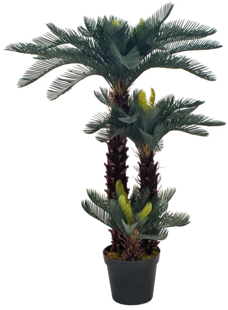 Umělá rostlina cykas japonský s květináčem zelená 125 cm 280186