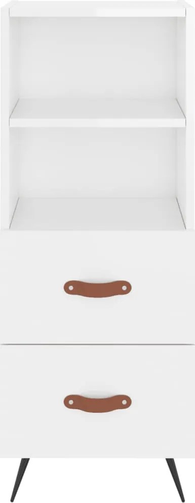 Skříň highboard bílá s vysokým leskem 34,5x34x180 cm kompozit 3200235