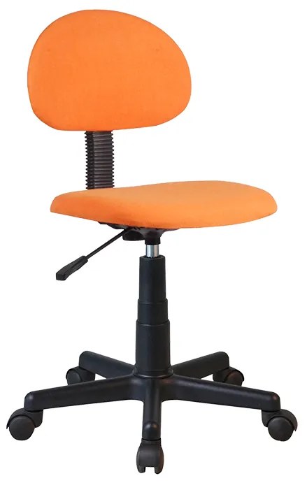 Kancelářská židle, černá / oranžová, SALIM