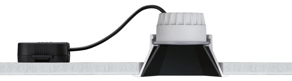Paulmann 93129 Cole Coin, set bodovek v černo-zlaté úpravě, 3x6W LED 2700K tříkrokové stmívání, 8,8x8,8cm, IP44