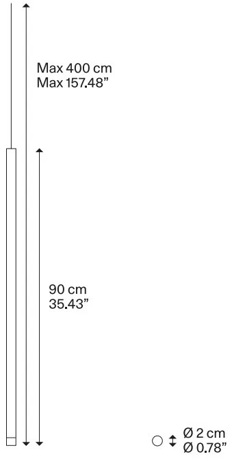 Lodes A-tube Nano Large cluster, champagne, závěsné svítidlo s černým kabelem, 3W LED 2700K, 90cm