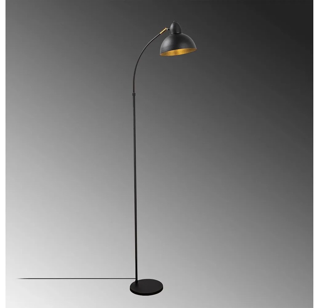 Designová stojanová lampa Vasso 162 cm černá