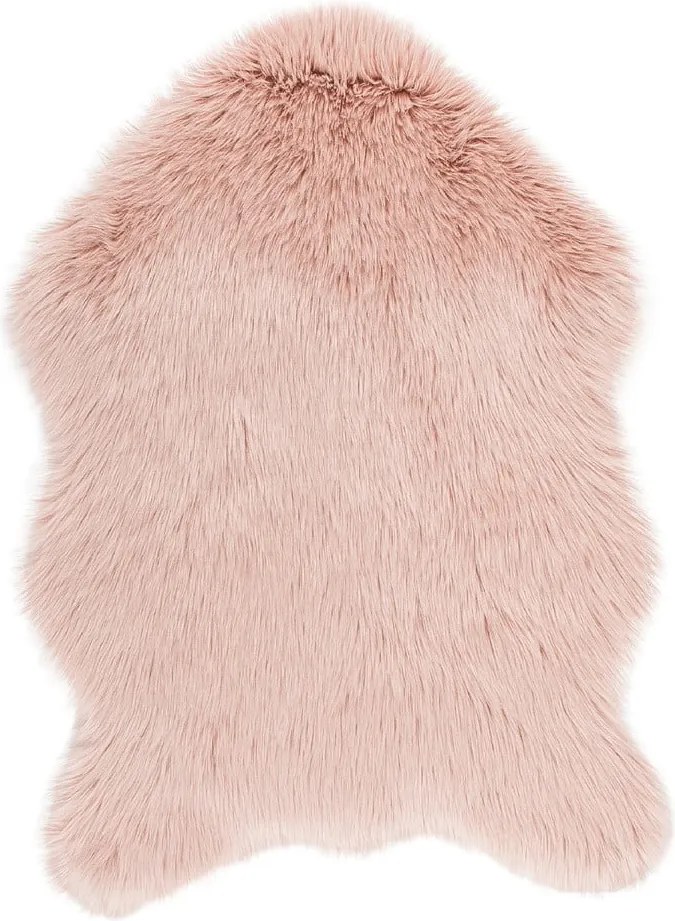 Růžová umělá kožešina Tiseco Home Studio Sheepskin, 60 x 90 cm