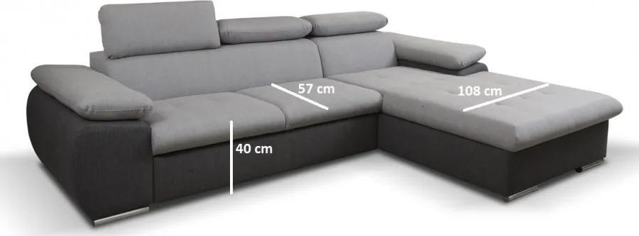 Casarredo - Komfort nábytek Rohová sedací souprava AURIGA, rozkládací s úložným prostorem, levá, I96/I91