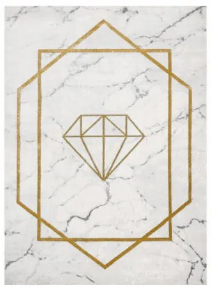 Koberec EMERALD exkluzivní 1019 glamour, styl diament, marmur krém/zlatý