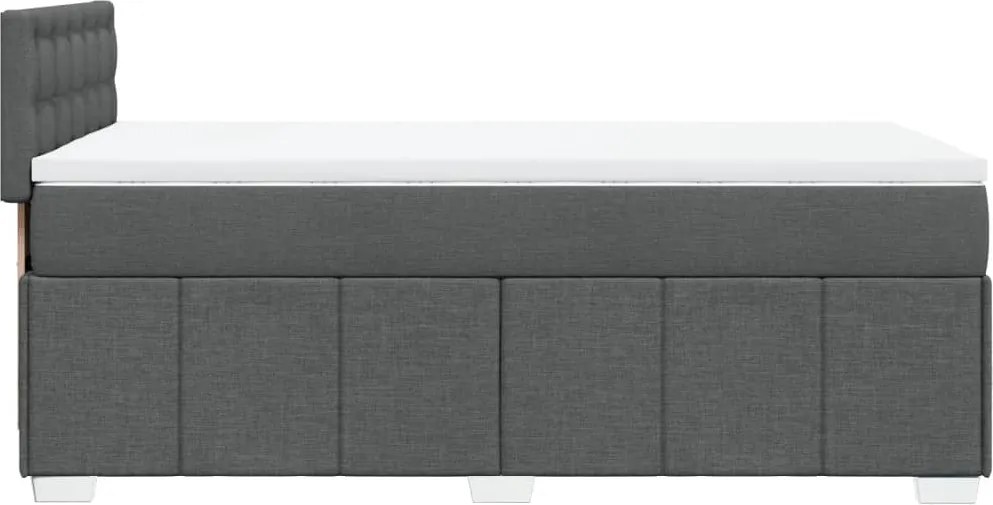 Box spring postel s matrací tmavě šedá 80 x 200 cm textil 3289210
