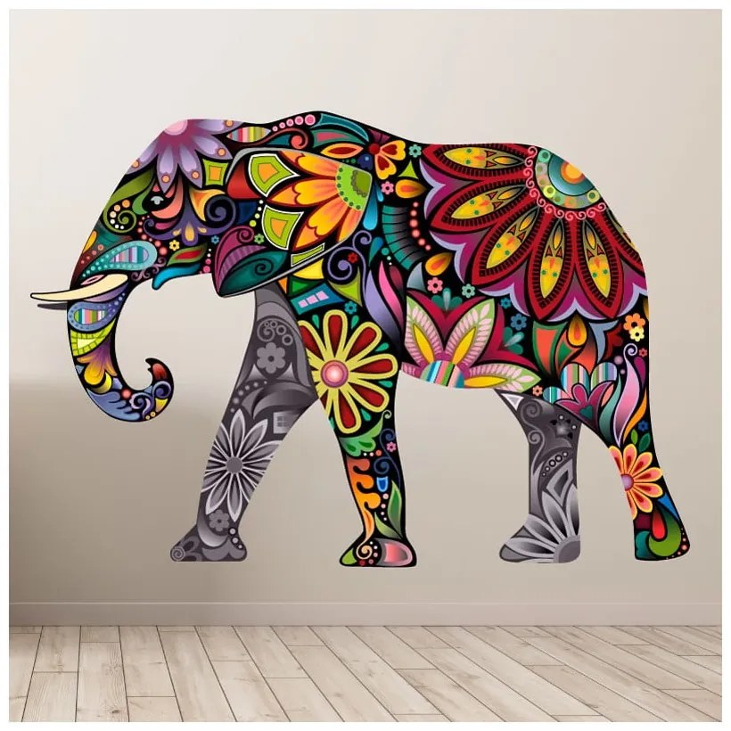 Samolepka Ambiance India Elephant, 60 x 85 cm