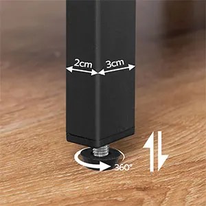 Noční stolek Vasagle Drill s nabíjecí stanicí hnědý/černý