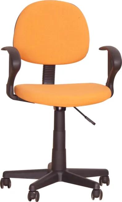 Kancelářská židle v jednoduchém moderním provedení oranžová TC3-227