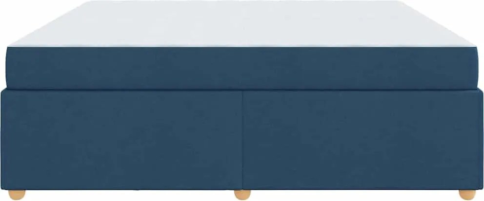 Rám postele s matrací Modrá 200 x 200 cm textil 3399383