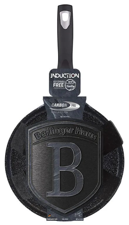 BERLINGERHAUS Pánev na palačinky s mramorovým povrchem 25 cm Carbon PRO Line BH-6902