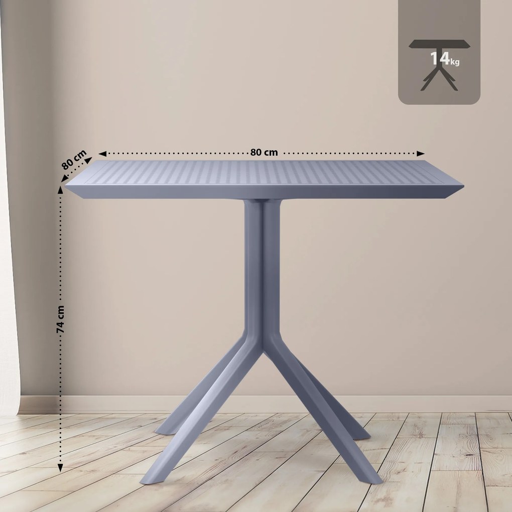 Stůl Sky 80 cm – tmavě šedá