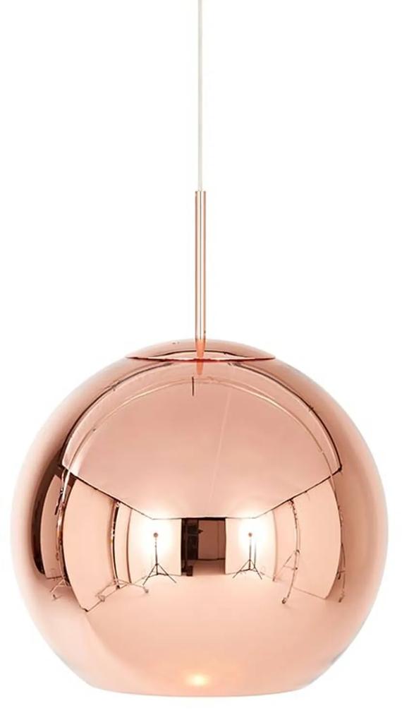 Tom Dixon Copper Round kulové závěsné světlo 45cm