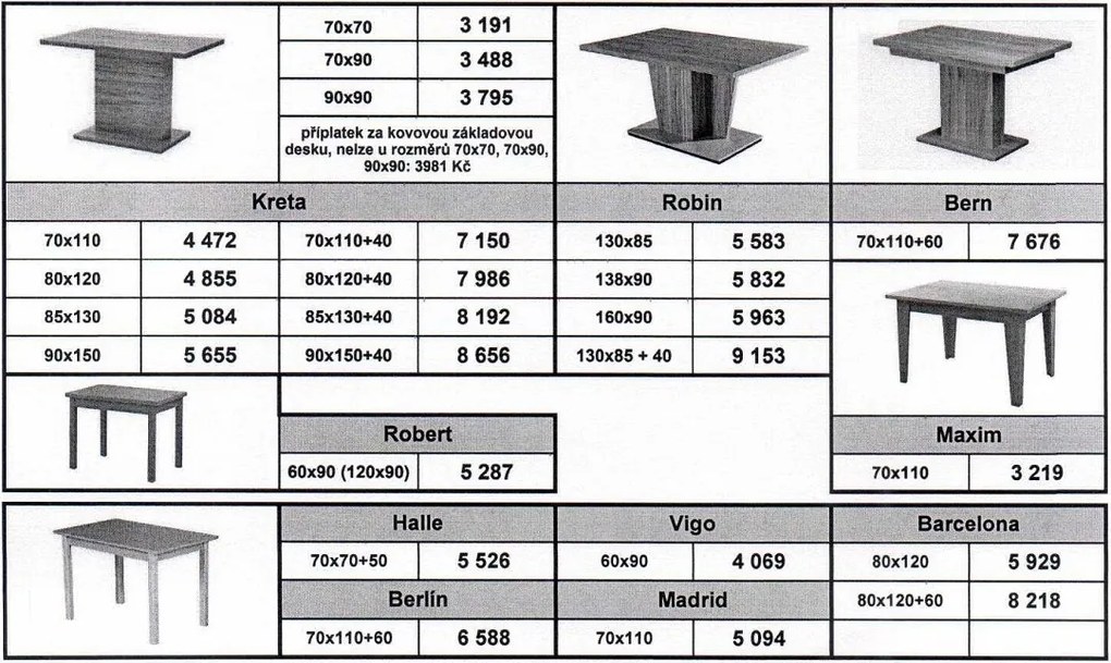 Jídelní lavice BIG BOX rovná 104 cm, český výrobek