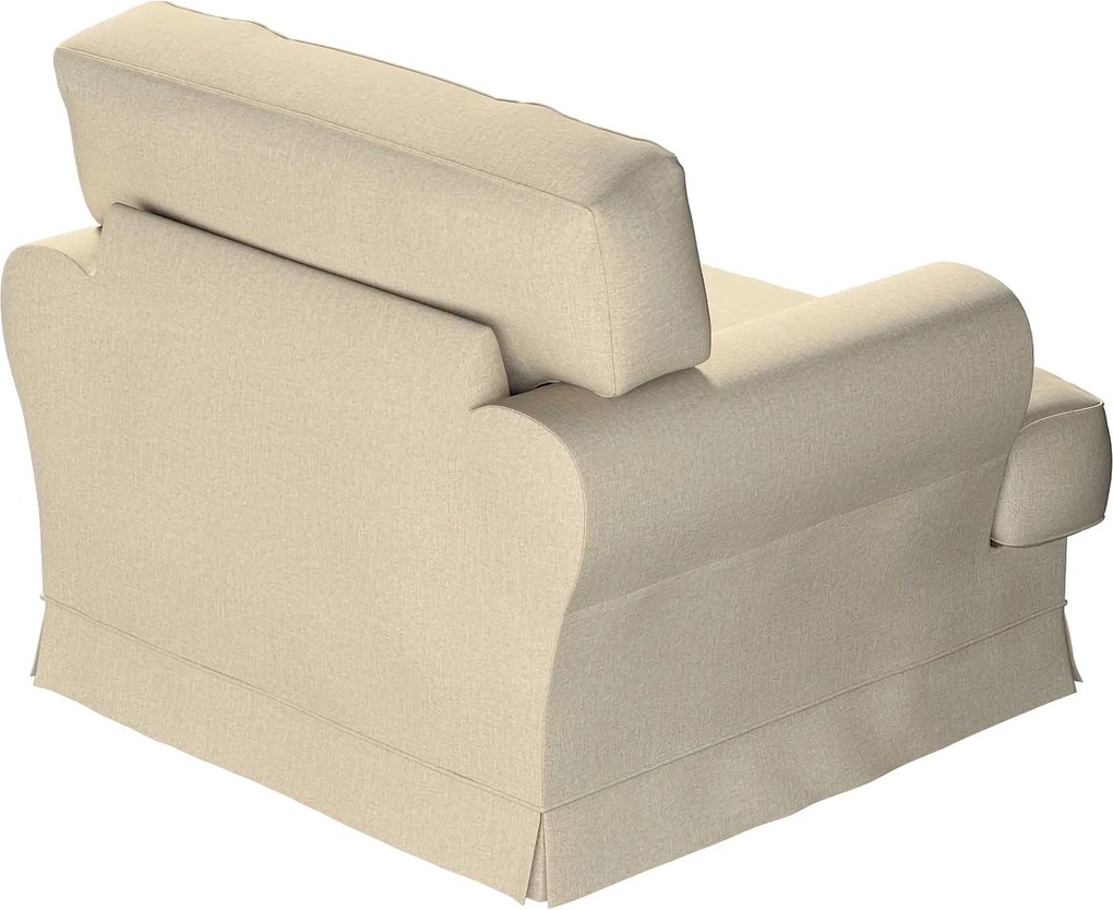 Potah na křeslo IKEA Ekeskog barva béžová látka pletený vzor