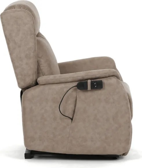 Polohovací křeslo béžové, elektrické TV-L8902 LAN3