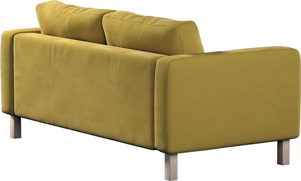 Potah na pohovku IKEA  Karlstad 2-místná, nerozkládací, krátký barva zelená látka lesklé, sametová