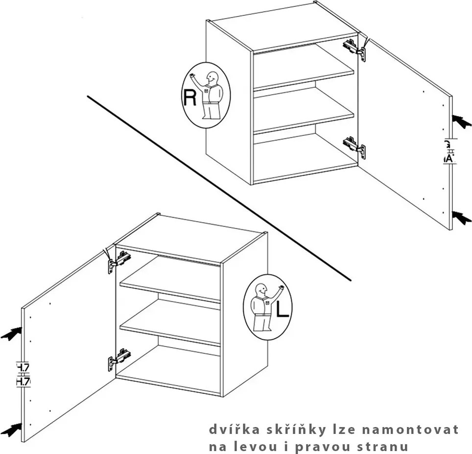 Kuchyňská linka LUNA bb | 330x270 + 180 cm | PREMIUM BOX zásuvky | UNI dvířka | bílá mat
