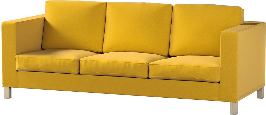 Potah na pohovku IKEA Karlanda 3-místná nerozkládací, krátký barva žlutá látka sametová