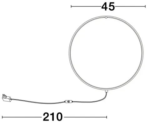 LED nástěnné svítidlo Ring 18W 79 zlaté