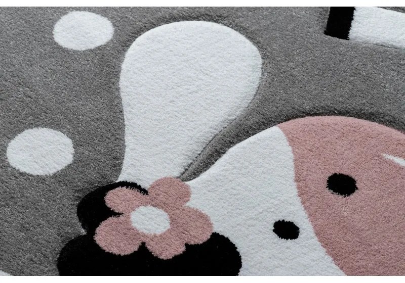 Dywany Łuszczów, Dětský kusový koberec Petit Dolly sheep grey, 180x270, růžová, dětský pokoj