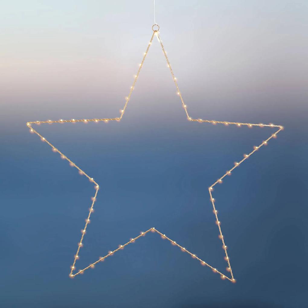 Dekorativní hvězda LED Liva Star, zlatá, Ø 70 cm