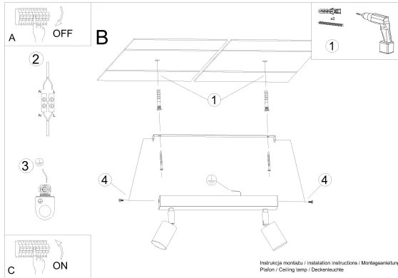 Sollux SL.1286 - Bodové svítidlo VERDO 2xGU10/10W/230V bílá