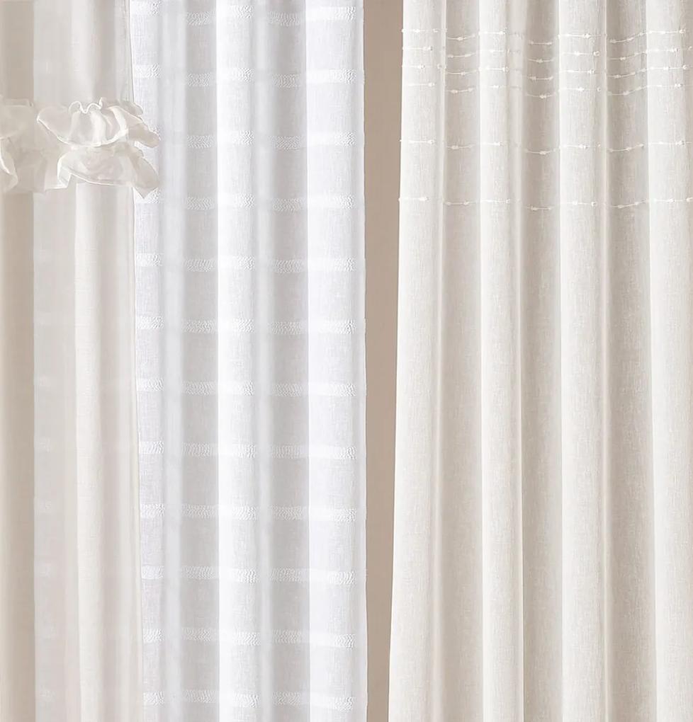 Room99 Záclona na kroužcích Marisa Tečky Barva: Bílá, Velikost: 140 x 260 cm