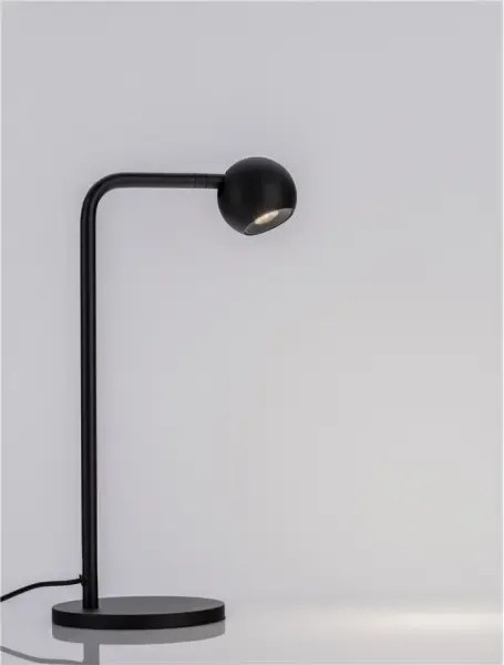 LED černá stolní lampa Sfera