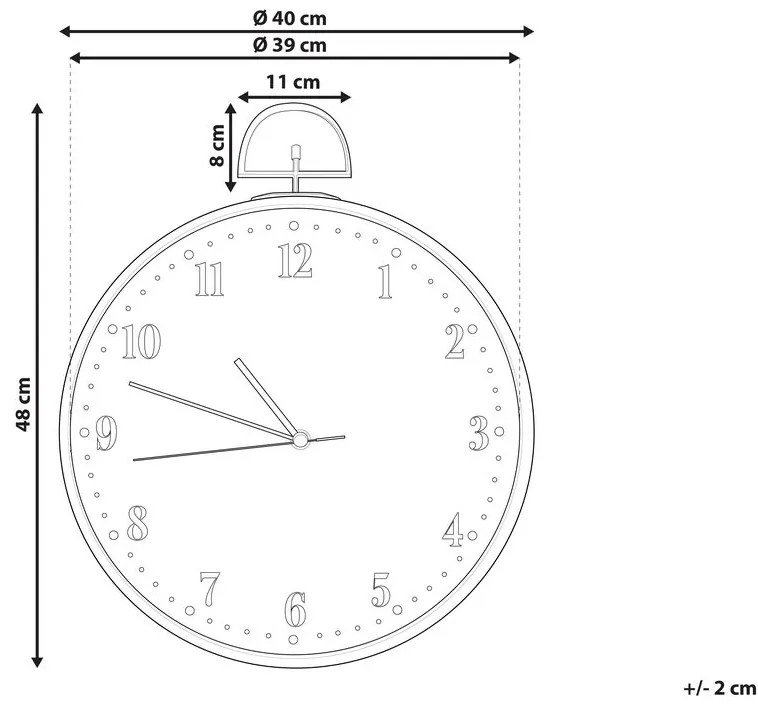 Nástěnné hodiny ø 40 cm ze světlého dřeva OPFIKON Beliani