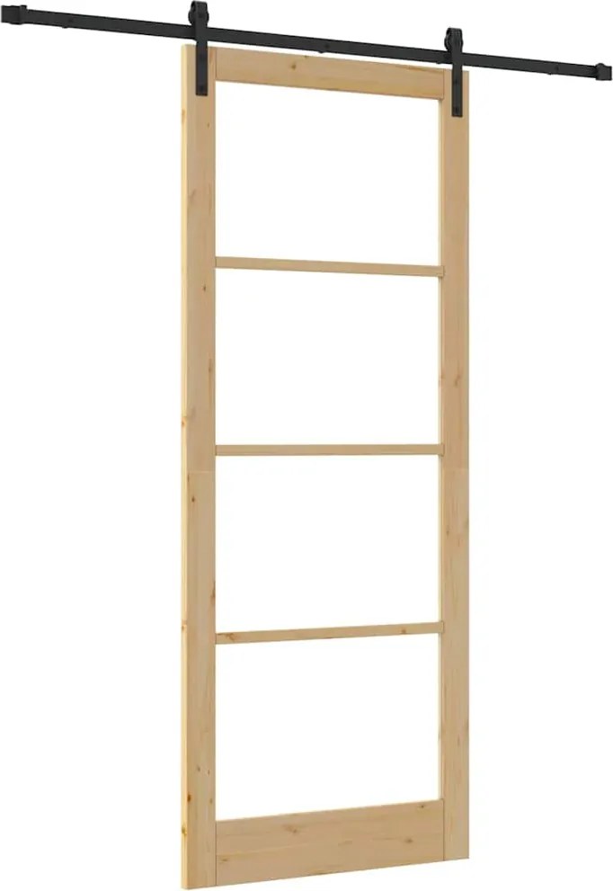 Posuvné dveře ORKDAL Přirozená a černá 93 x 232 cm 3331871