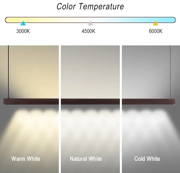 Immax NEO 07302L-LED Stm lustr na lanku MADEIRA 44W/230V Wi-Fi Tuya 202 cm ořech