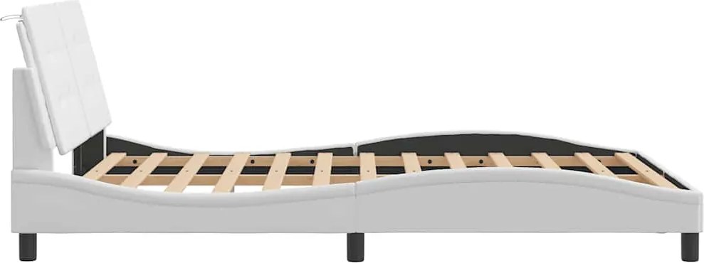 Rám postele bez matrace Zadar bílý 140x190 cm umělá kůže 3208178