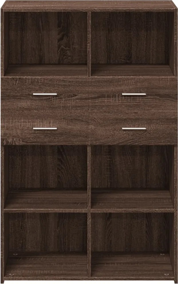 Skříň highboard hnědý dub 80 x 42,5 x 124 cm kompozitní dřevo 3281391
